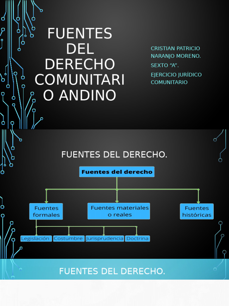 Fuentes Del Derecho Comunitario Andino | PDF