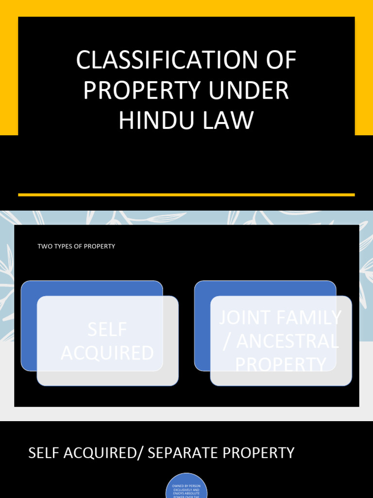 1 Classification of Property | PDF | Private Law