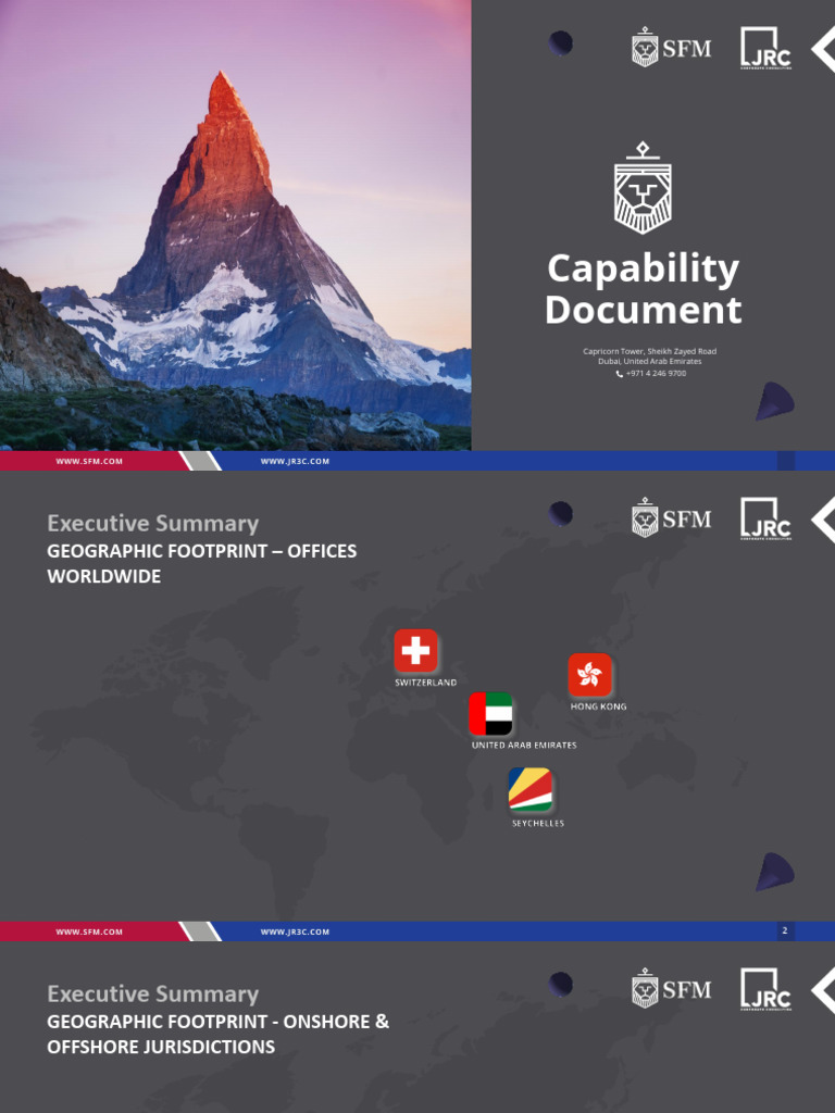 SFM - Capability Document - 2024 | PDF | United Arab Emirates | Business