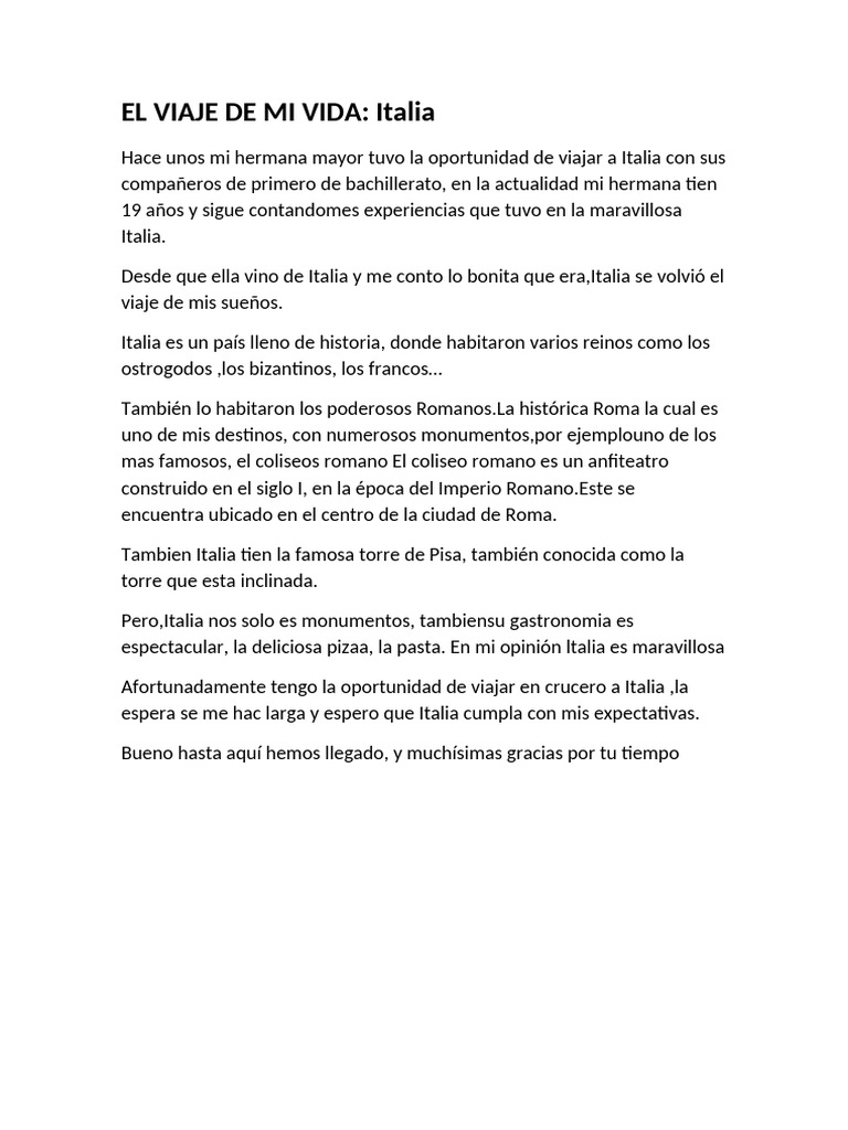 El Viaje de Mi Vida2 | PDF