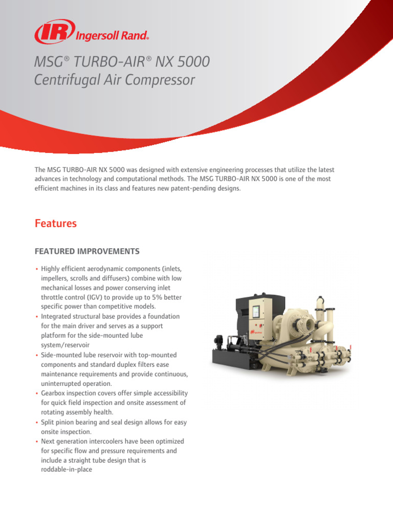 MSG TURBO-AIR NX 5000 Overview | PDF | Gases | Energy Technology
