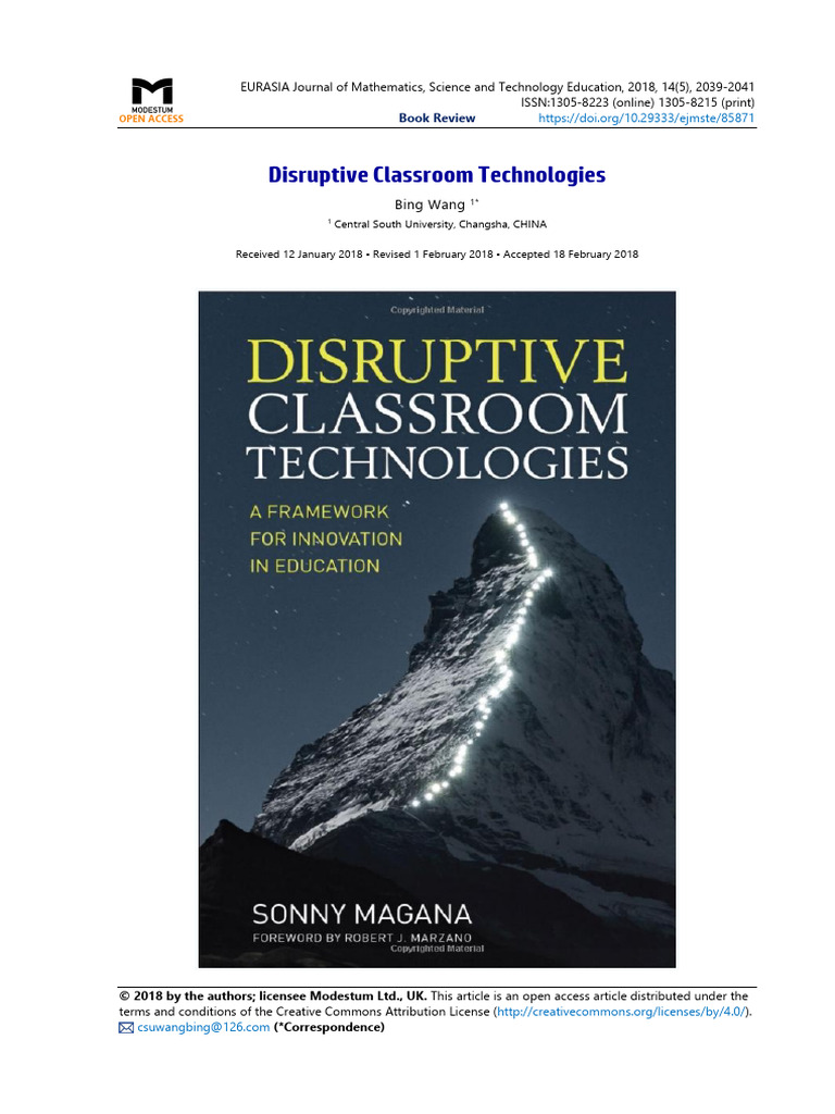 Disruptive Classroom Tech Review | PDF | Learning | Behavior Modification
