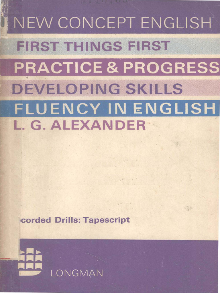 First Thing First - L - G - Alexander - 1971 - Longman Group Limited ...