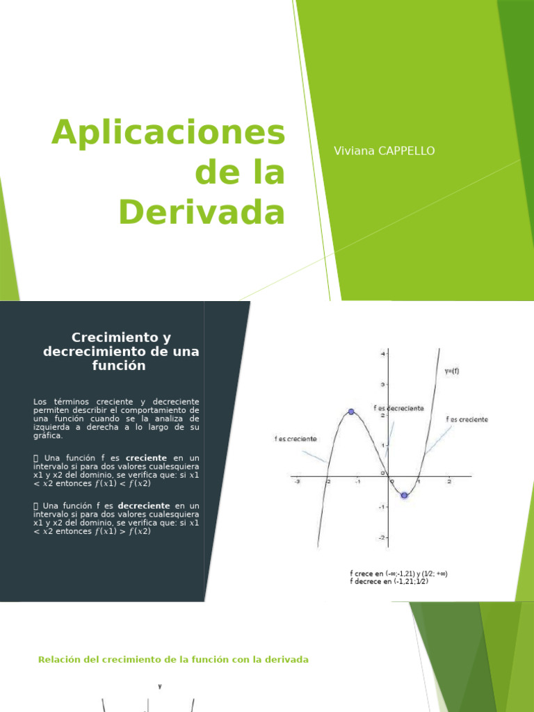Aplicaciones de La Derivada | PDF | Derivado | Pendiente