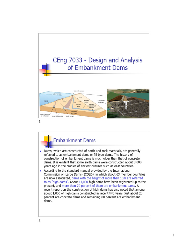 Lecture 2 - Embankment Dams STU | PDF | Dam | Soil Mechanics