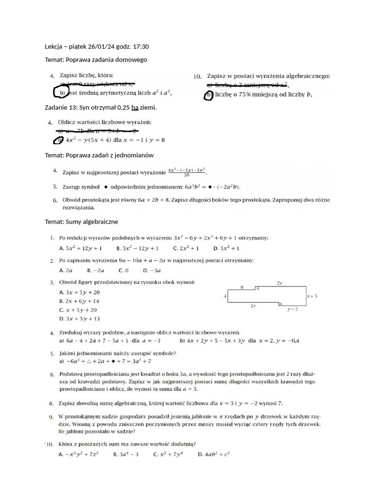 Lekcja 26.01.2024 | PDF