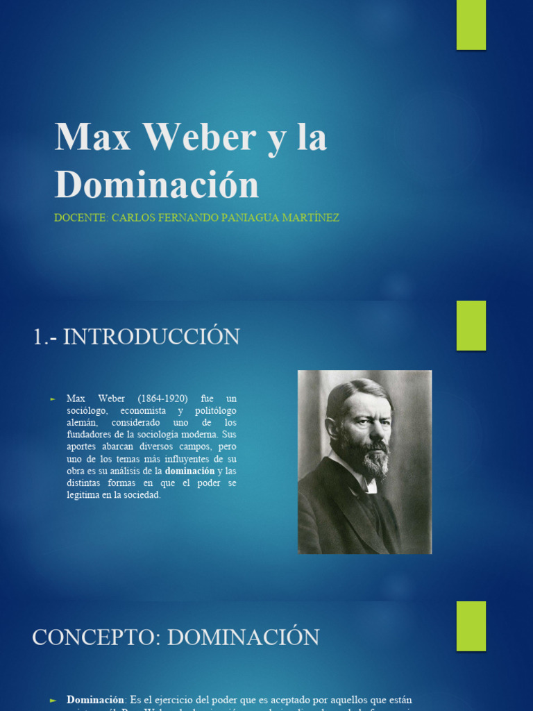 Max Webeer y La Dominación | PDF | Burocracia | Legitimidad (política)