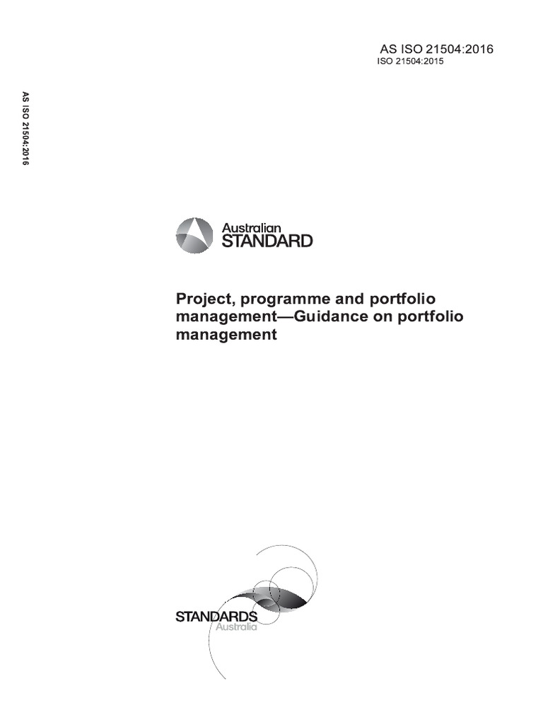 Iso 21504-2015 - Guidance On Portfolio Management | PDF | International ...
