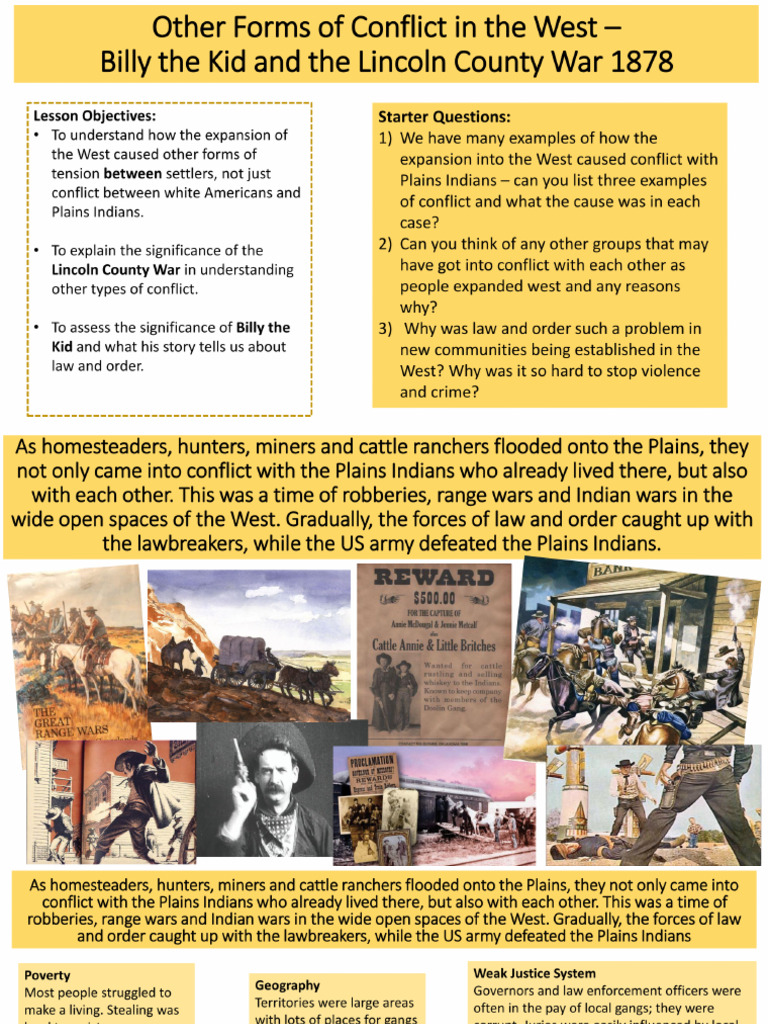 Other Forms of Conflict in The West - Billy The Kid and The Lincoln ...