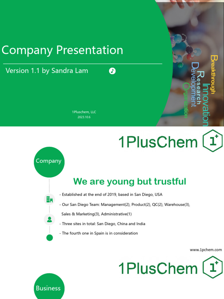 1pluschem, LLC (Presentation) | PDF | Banking