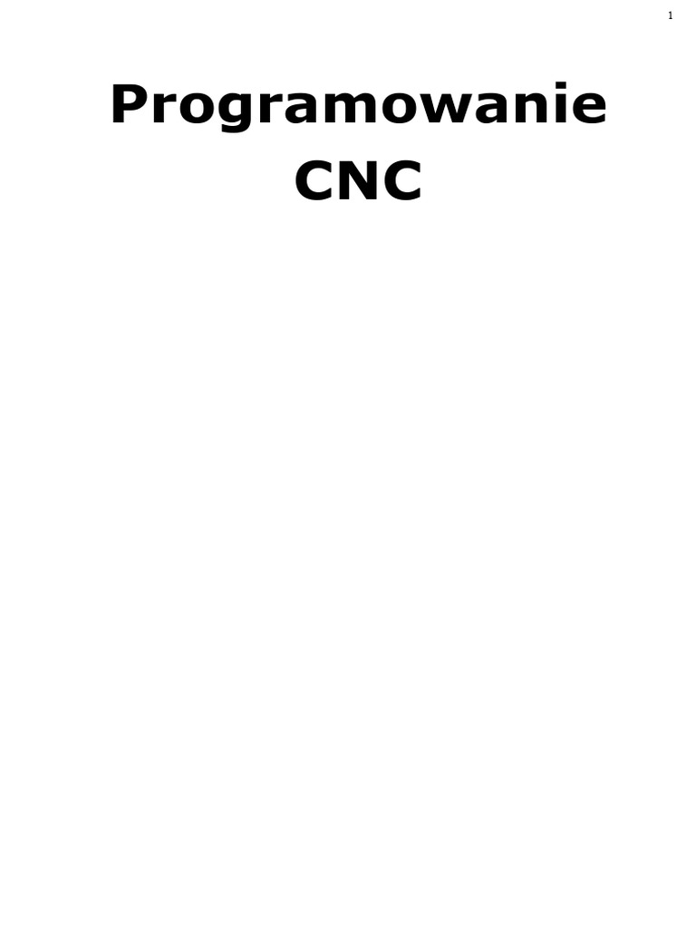 Programowanie CNC | PDF