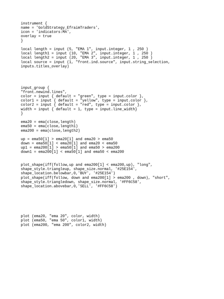 GoldStrategy - SCRIPT IQ OPTION | PDF