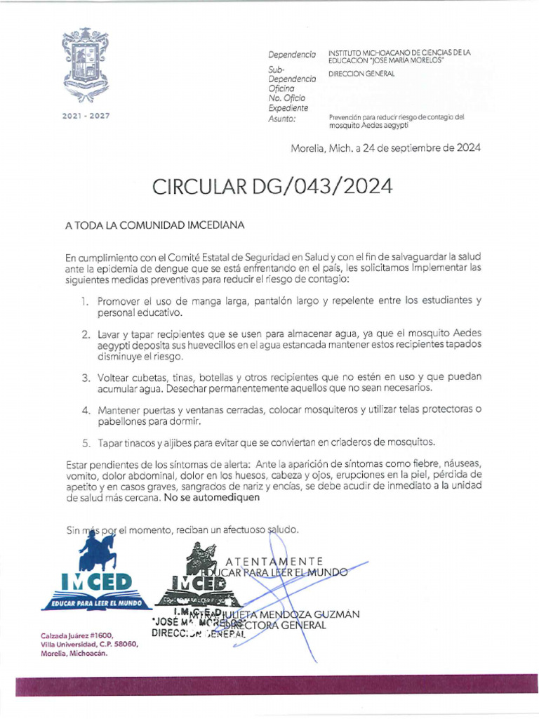 Circular DG-043-2024 | PDF