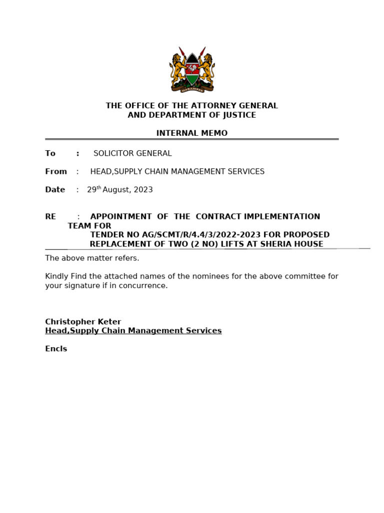 Appointment of Lift Replacement Team | PDF