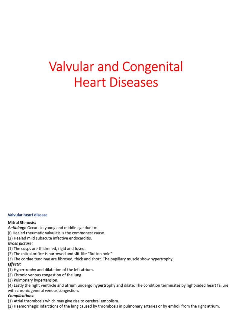 CVS Pathology Lec 2 pt2 | PDF | Congenital Heart Defect | Heart