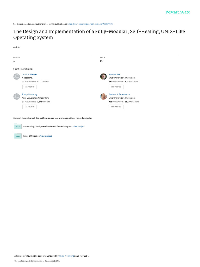 The Design and Implementation of A Fully-Modular S | PDF | Kernel ...