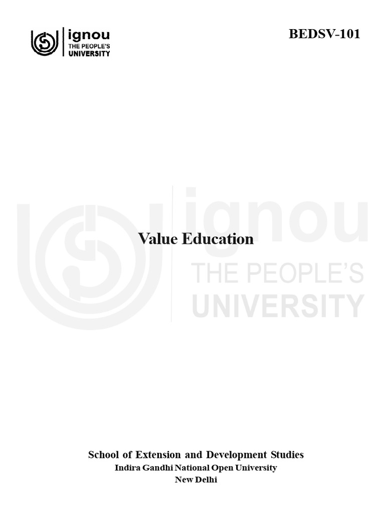 Block-1 Conceptual Framework Ignou | PDF | Teachers | Morality