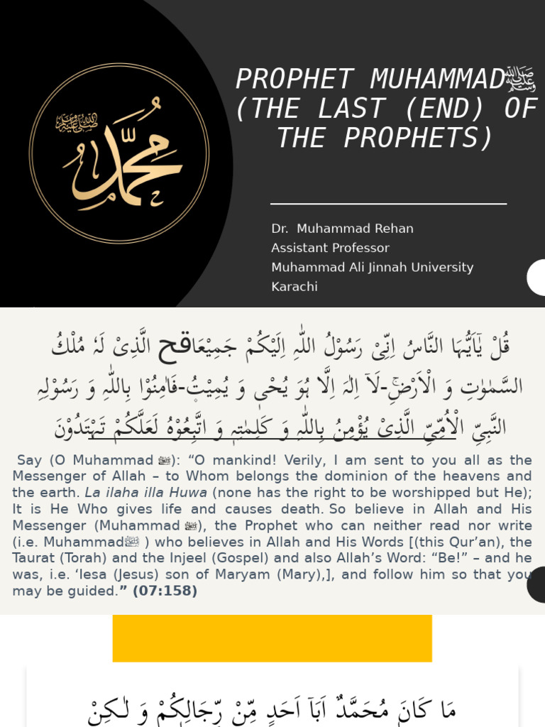 Prophet Muhammad: The Last Messenger | PDF | Prophets And Messengers In ...