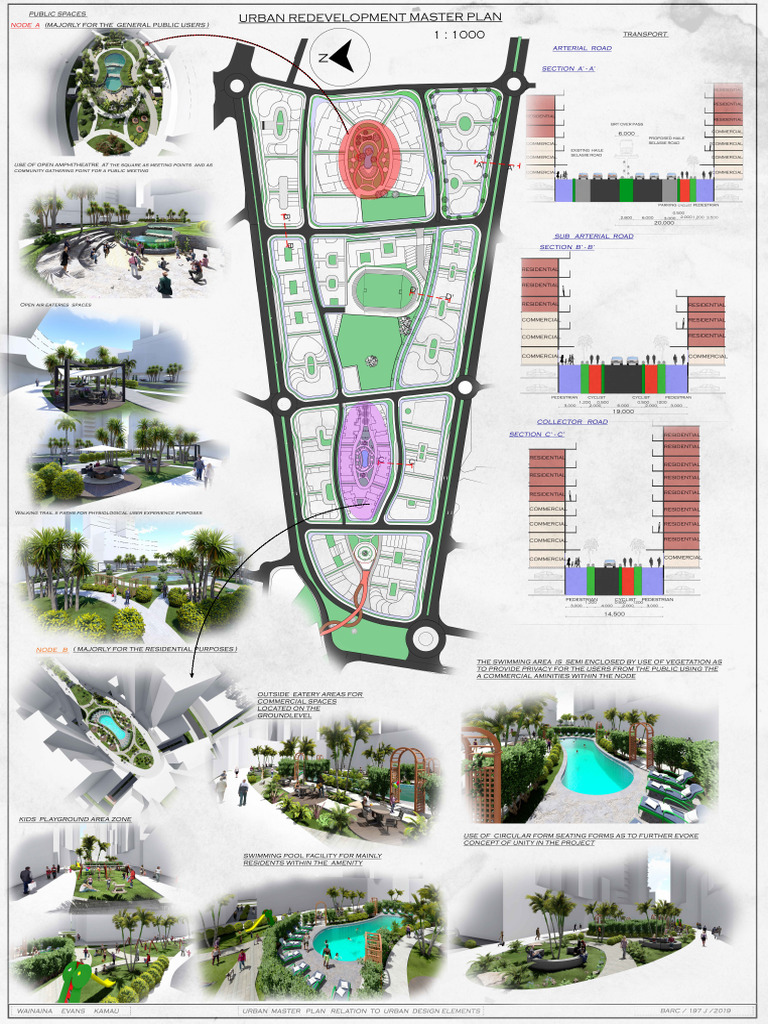 Master Plan Layout Relation To Urban Elements Transport and Public Spaces | PDF
