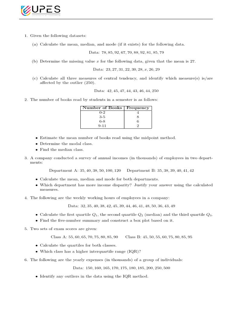 Predictive Numericals 20 Questions | PDF | Quartile | Statistical Analysis