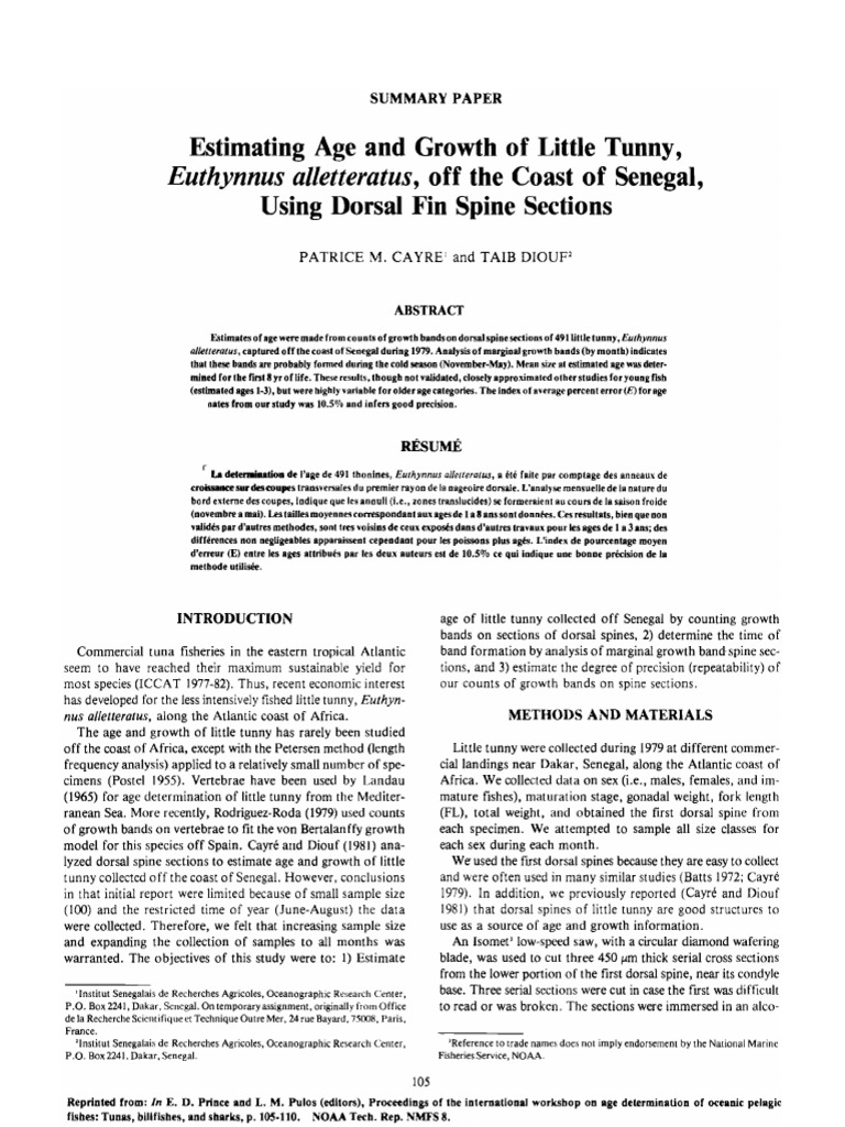 Euthynnus Alletteratus, Off The Coast of Senegal | PDF | Tuna