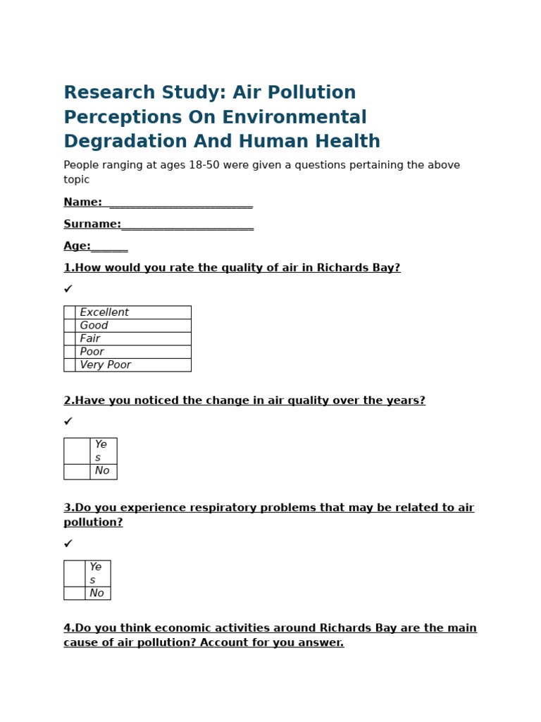 Questionnaire Geography Att To Original | PDF