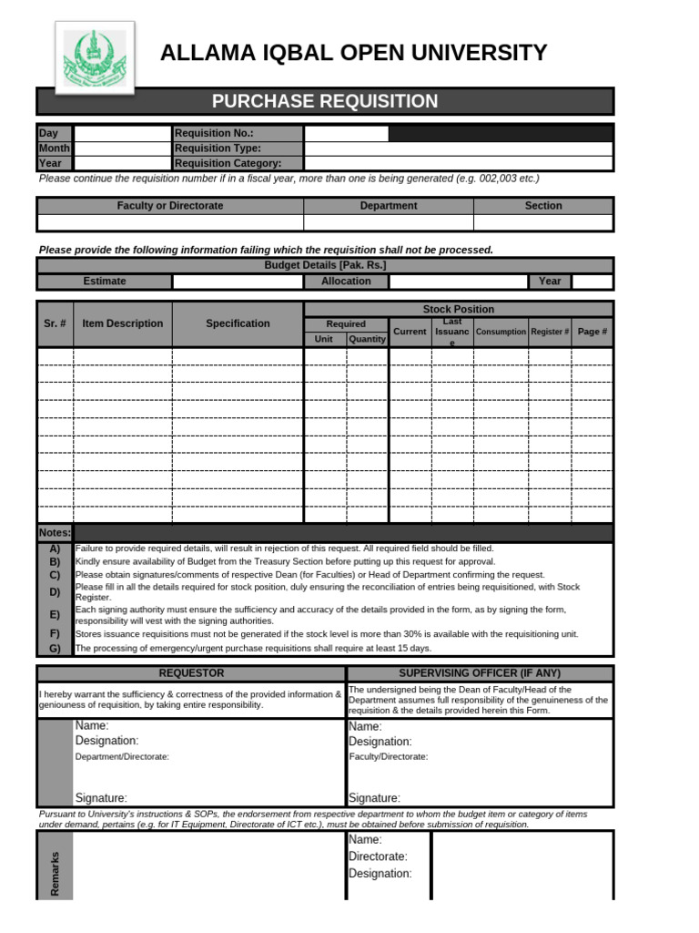 Purchase Requisition | PDF | Science | Hadith