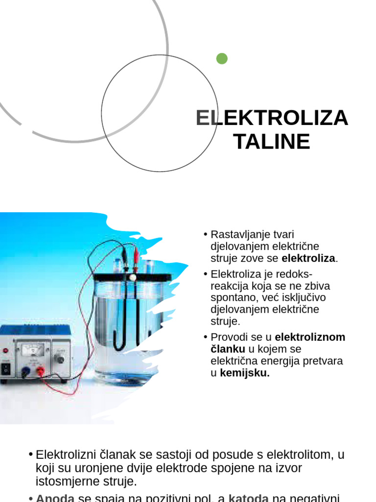 Elektroliza Taline | PDF