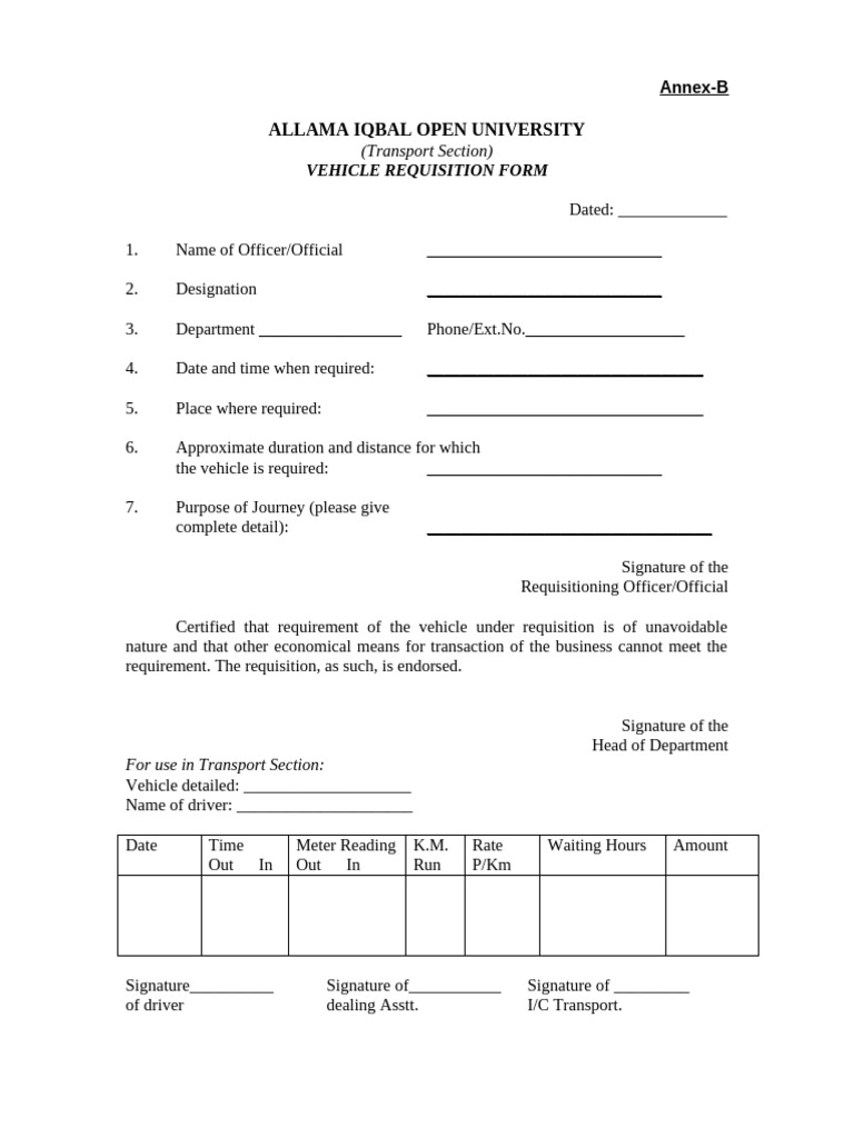 Requisition Form | PDF