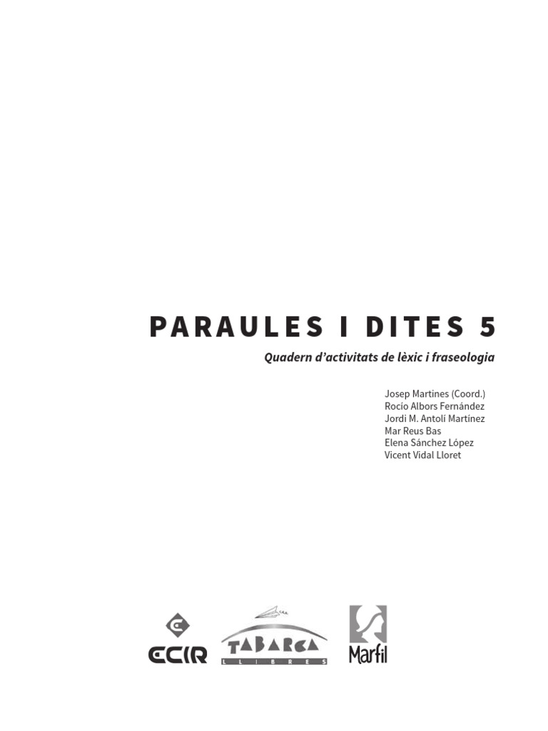 Paraules I Dites 5 | PDF