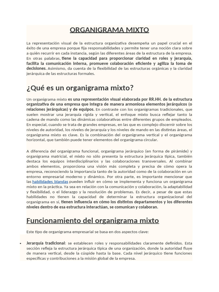 1 Organigrama Mixto | PDF | Business