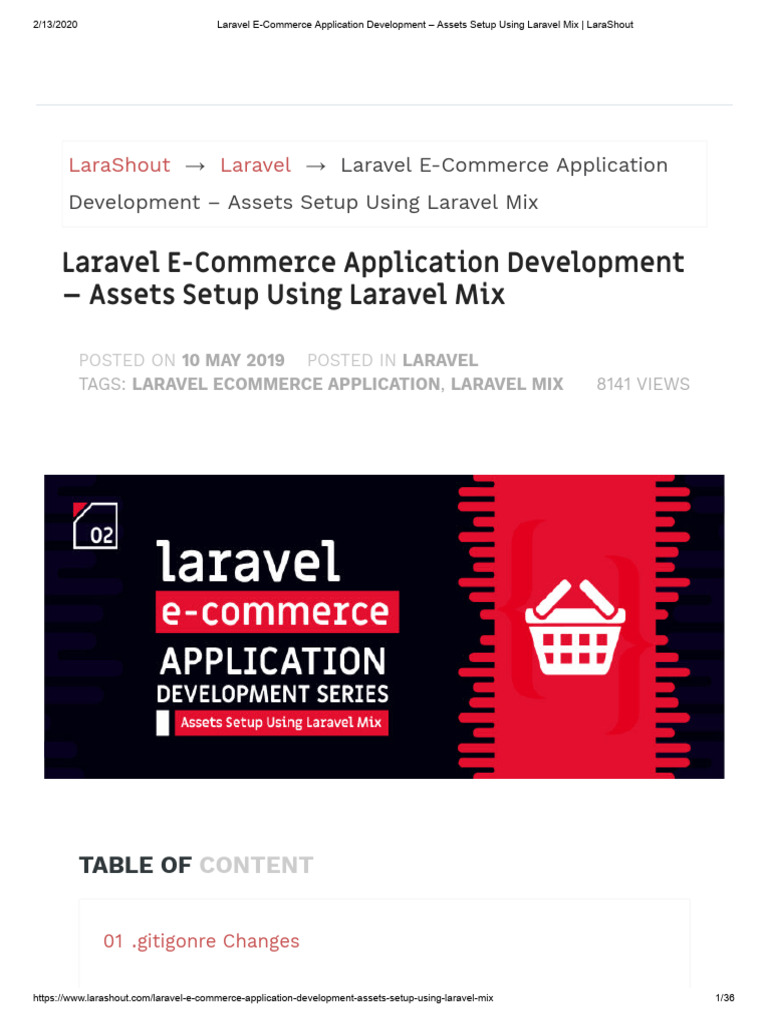 3 Laravel E-Commerce Application Development - Assets Setup Using Laravel Mix - LaraShout | PDF ...