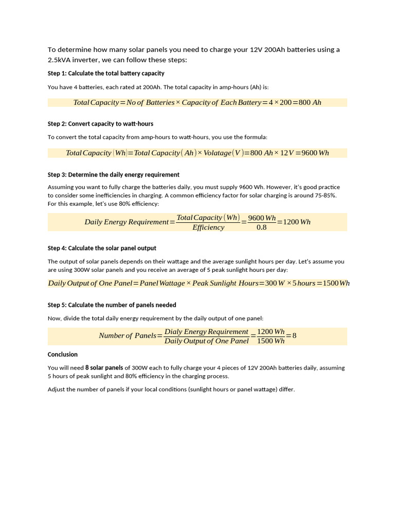 Solar Panel Calculation Pdf 4934