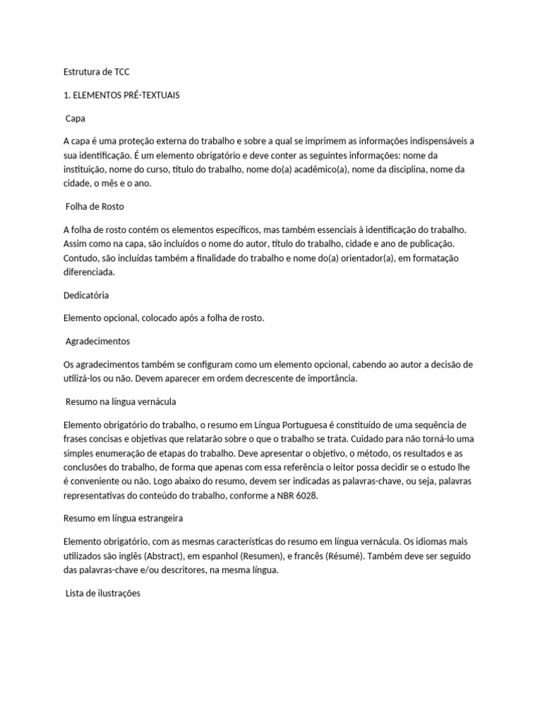 Elementos Pré Textuais | PDF | Abstract (resumo)