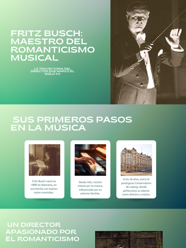 Fritz Busch Maestro Del Romanticismo Musical | PDF