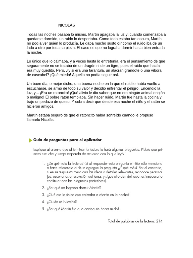 Lectura Sisat 3° | PDF