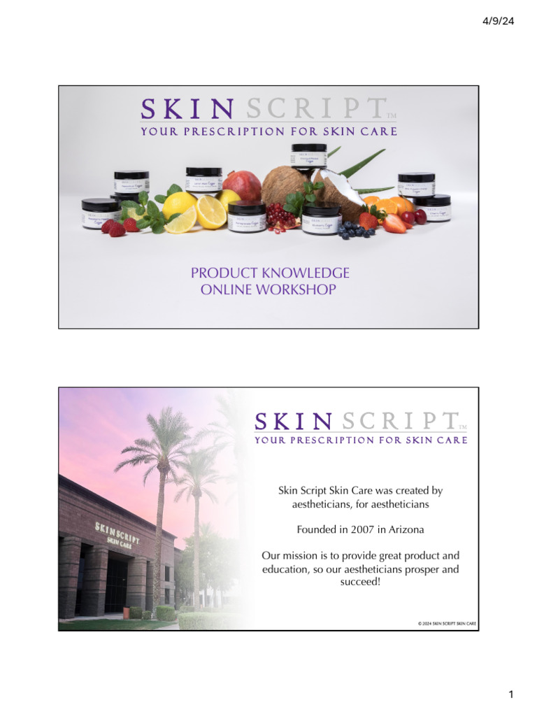 Skin-Script Product Knowledge | PDF | Sunscreen | Skin