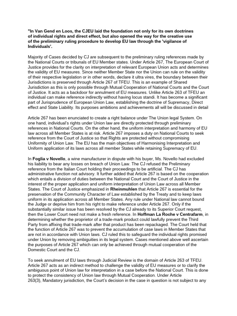 Bilal Mahmood Mirza Assignment | PDF | European Union Law | European ...