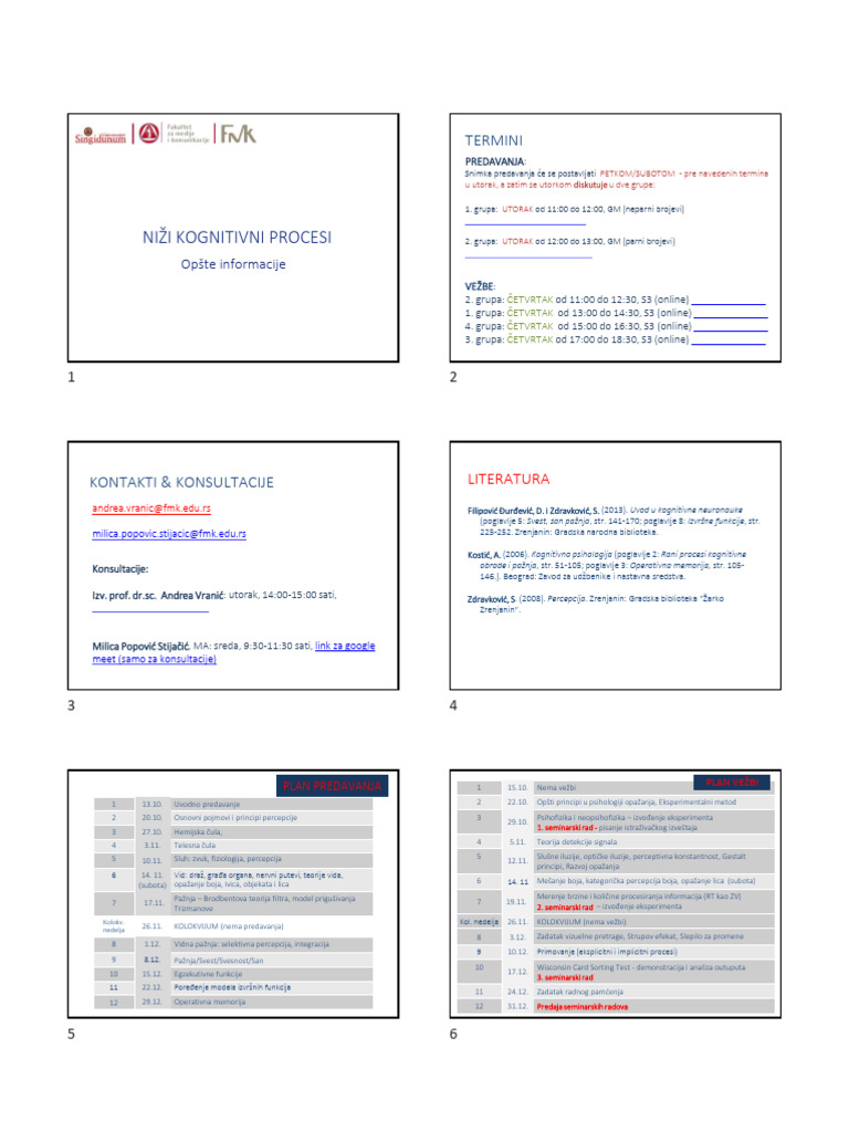 Opšte Info NKP 2020 | PDF