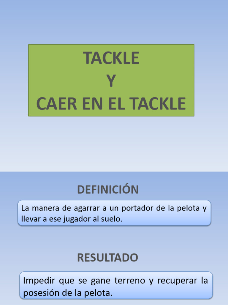Técnicas y Reglas del Tackle | PDF