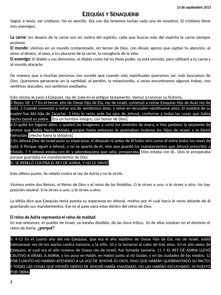 Ezequías y Senaquerib | PDF | Asiria