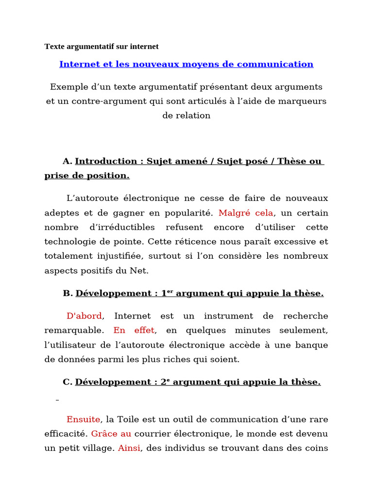 Avantages et inconvénients d'Internet | PDF