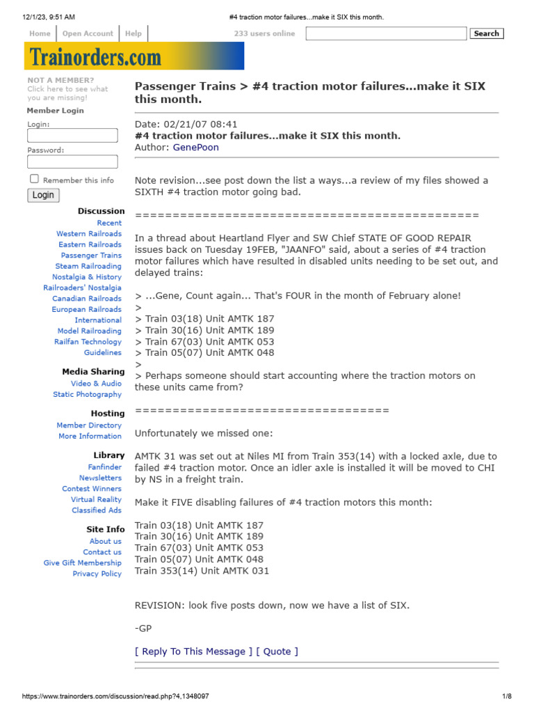 #4 Traction Motor Failures... Make It SIX This Month | PDF | Train ...