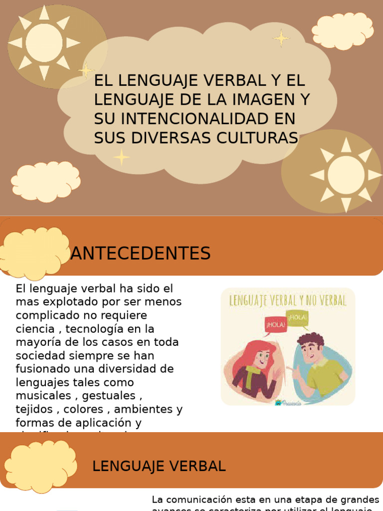 Lenguaje Verbal | PDF | Comunicación
