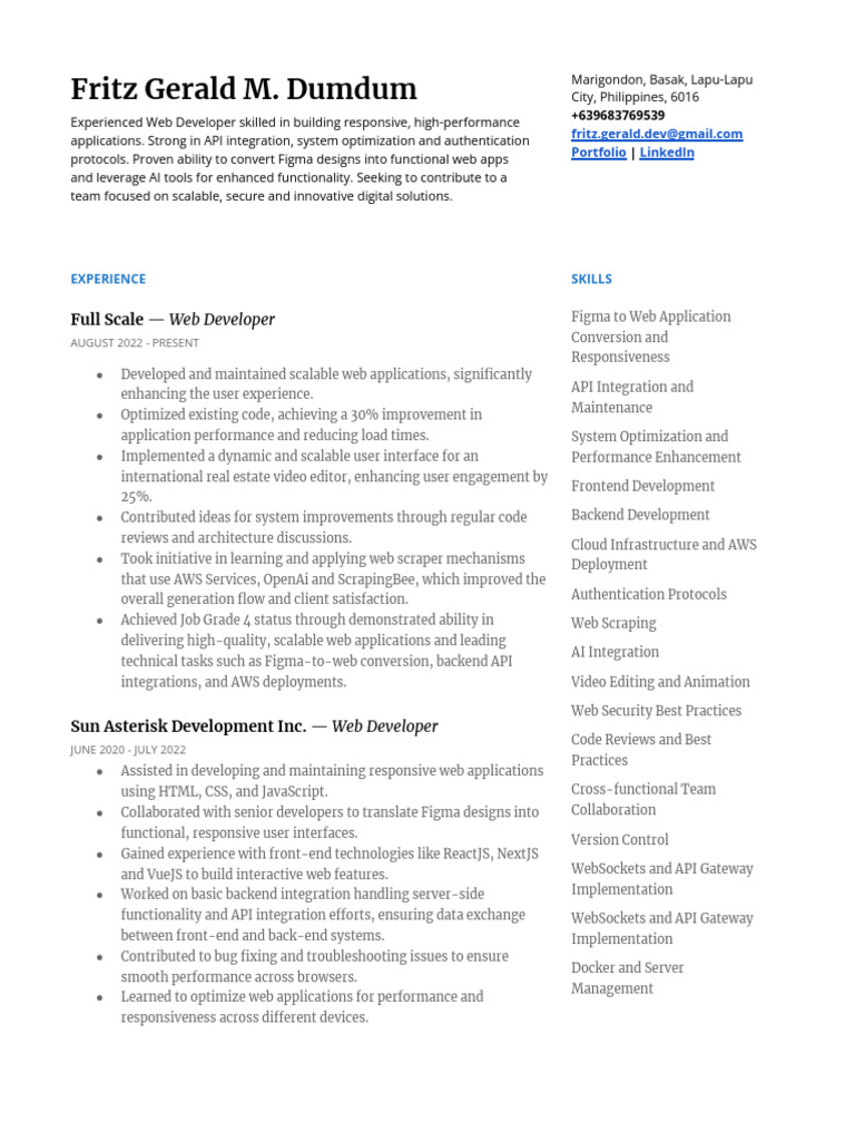 Web Developer with API & AI Expertise | PDF | World Wide Web | Internet & Web