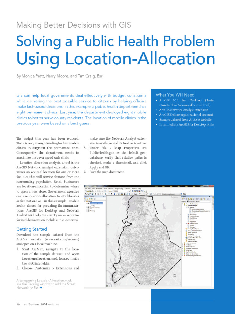 Solving A Public Health Problem | PDF | Arc Gis | Esri