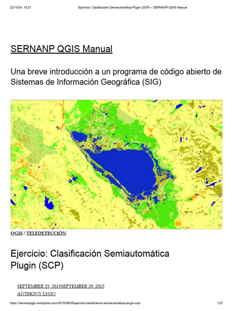 Ejercicio - Clasificación Semiautomática Plugin (SCP) - SERNANP QGIS ...