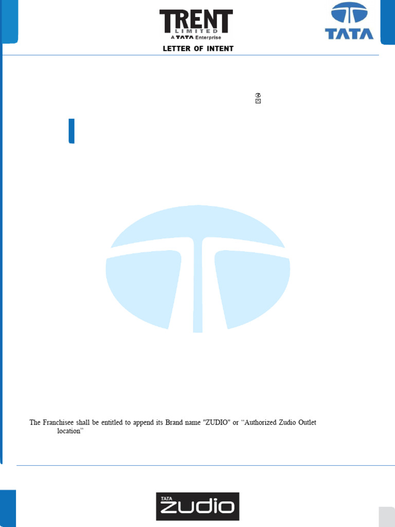 Franchise Approval - ''Letter of Intent'' To Mr. Ankit Patidar | PDF | Franchising | Civil Law ...