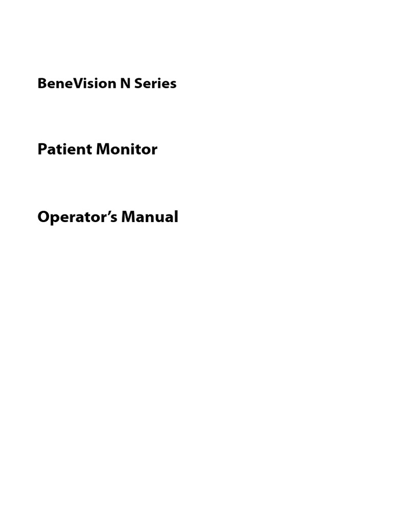 BeneVision N Series Operators Manual | PDF | Computer Network ...