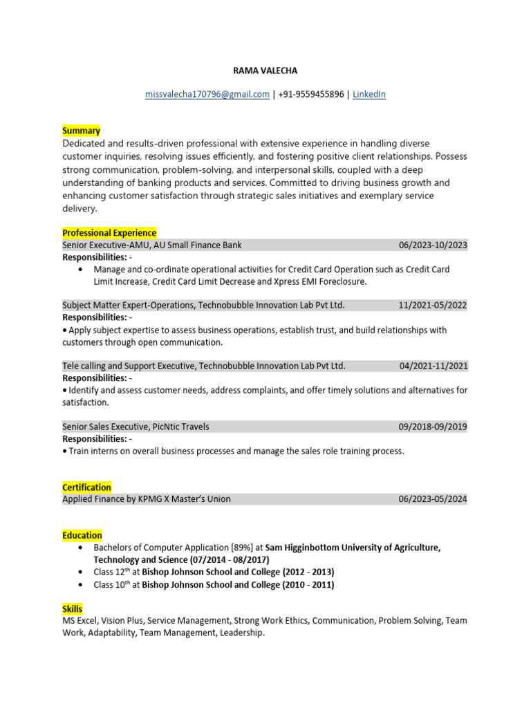 Rama Valecha 2 | PDF | Business | Finance & Money Management